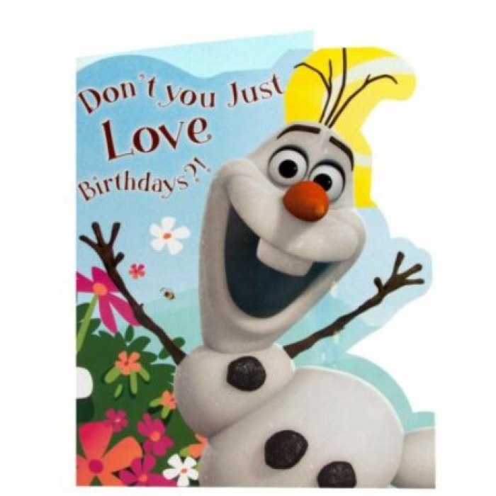 Disney Olaf Birthday Card Large - Gamebreaker