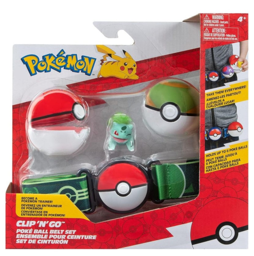 Pokemon Clip '.' Go Poke Ball Set: Poke ball, Nest Ball & Bulbasaur ...