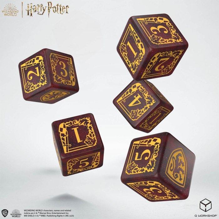 Harry Potter Dice Set Gryffindor Dice & Pouch Set - Gamebreaker