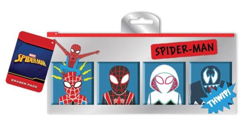 spider-man SKETCH MARVEL ERASERS - STATIONERY/SCHOOL - Gamebreaker