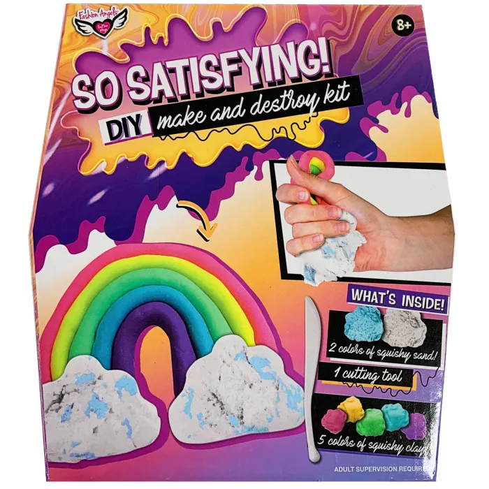 So Satisfying DIY Make And Destroy Modelling Kit Rainbow - Gamebreaker