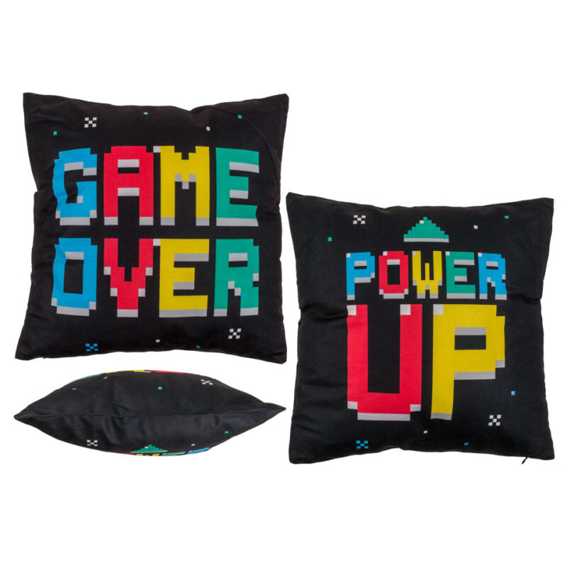 Retro Game Power Up and Game Over Pillow - Gamebreaker