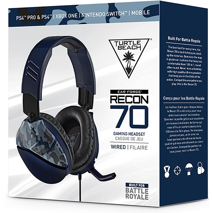 TURTLEBEACH Recon 70P Blue Camo Headphones - Gamebreaker