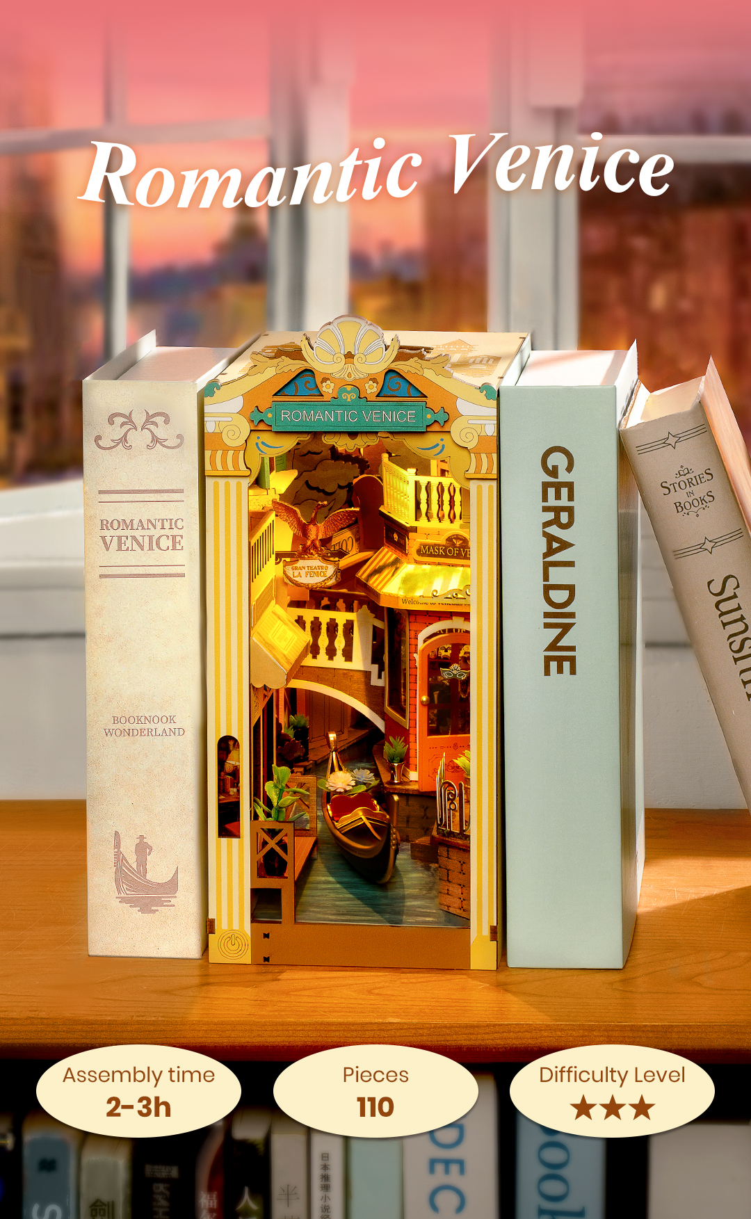 Rolife Book Nook Shelf Insert - Romantic Venice TGB08 - Gamebreaker