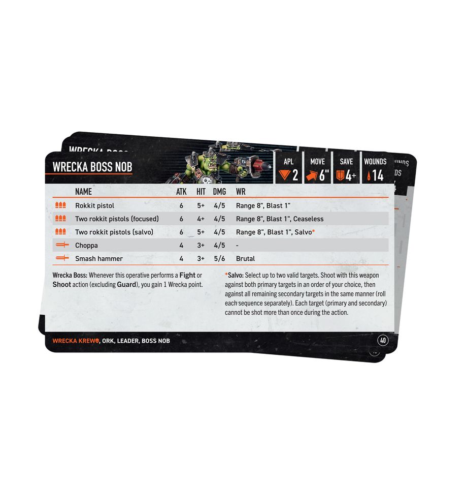 Warhammer Kill Team: Wrecka Krew – Datacards (103-95) - Gamebreaker