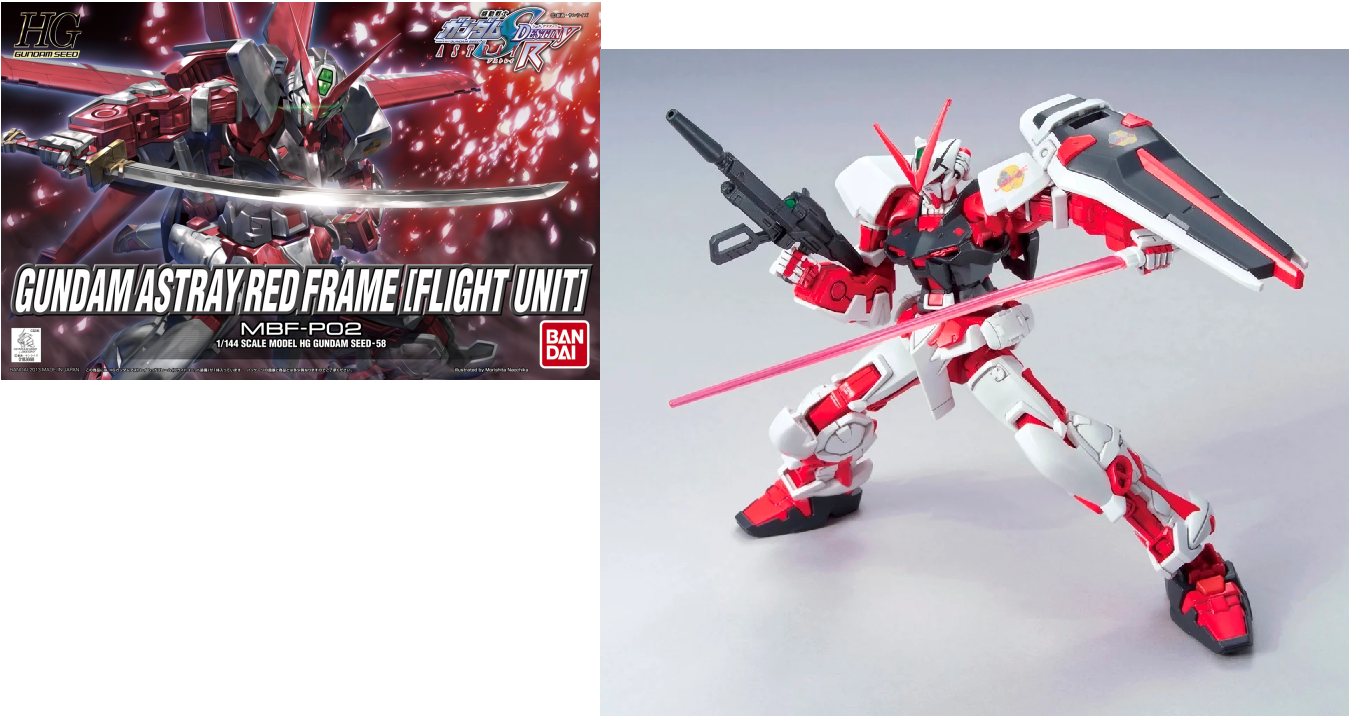 GUNDAM - HG Gundam Astray Red Frame 'Flight Unit' 1/144 - Model Kit ...