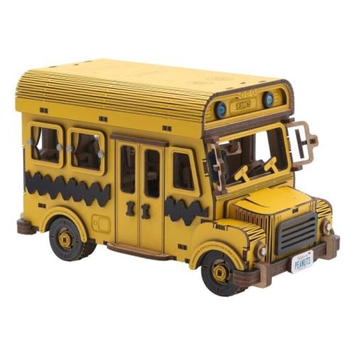 PEANUTS - School Bus - Wood Model Kit - Gamebreaker