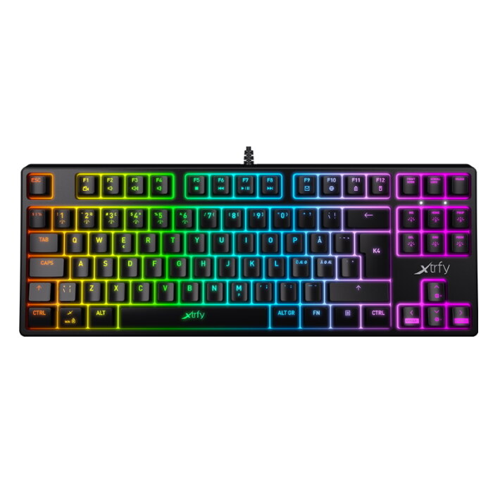Xtrfy K4 RGB TKL Black Mechanical Gaming Keyboard Tenkeyless - Gamebreaker